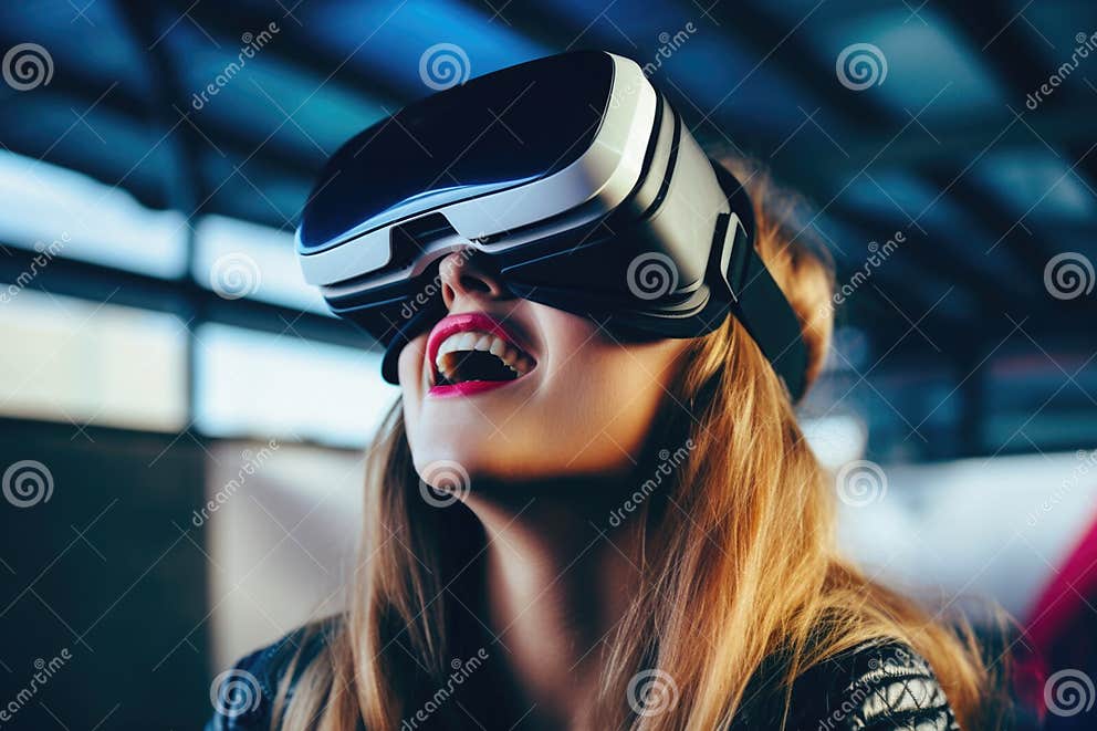 Virtual Reality (VR) Experiences, Generative AI Stock Illustration ...