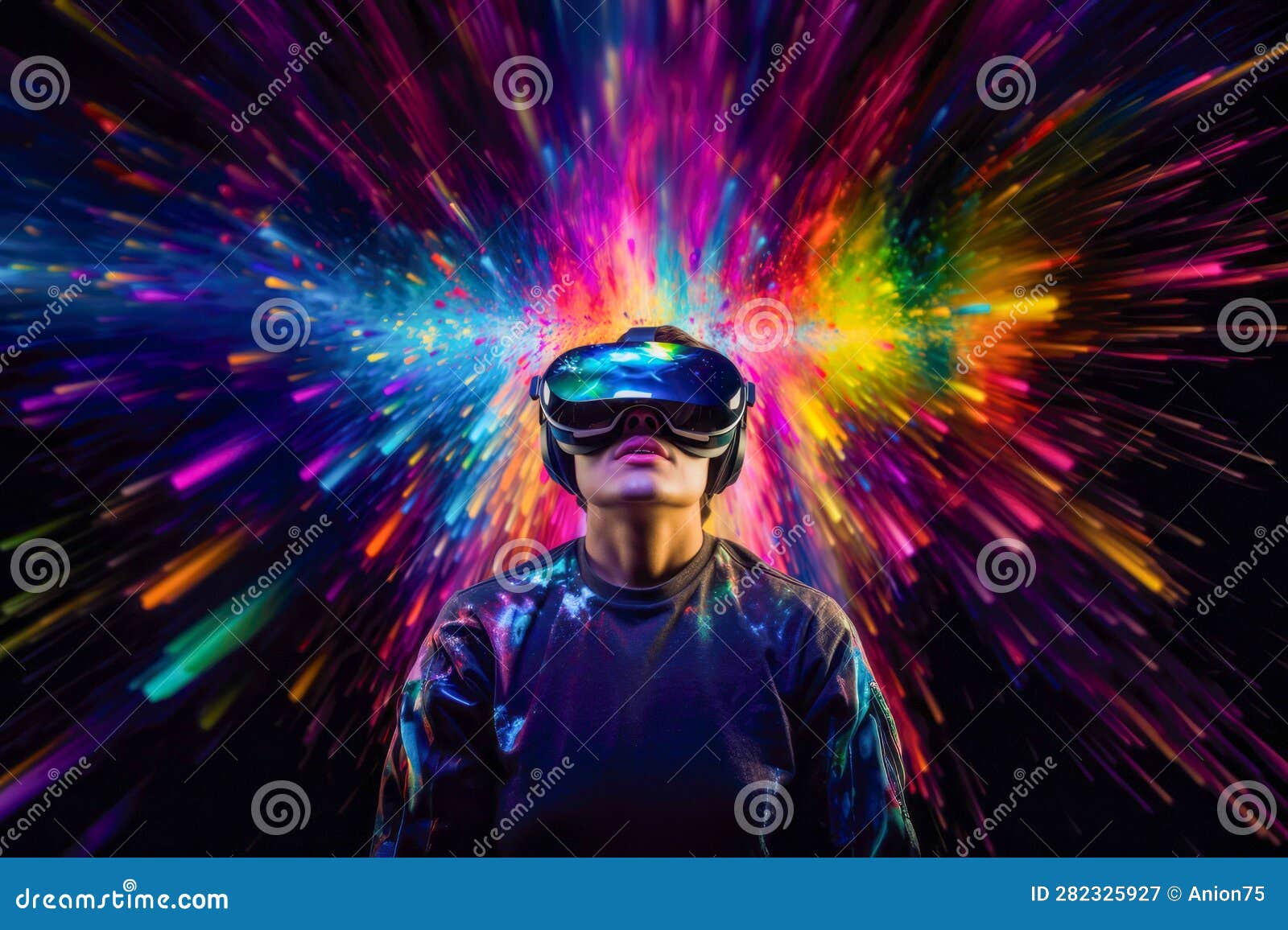 Virtual Reality (VR) Experiences, Generative AI Stock Illustration ...