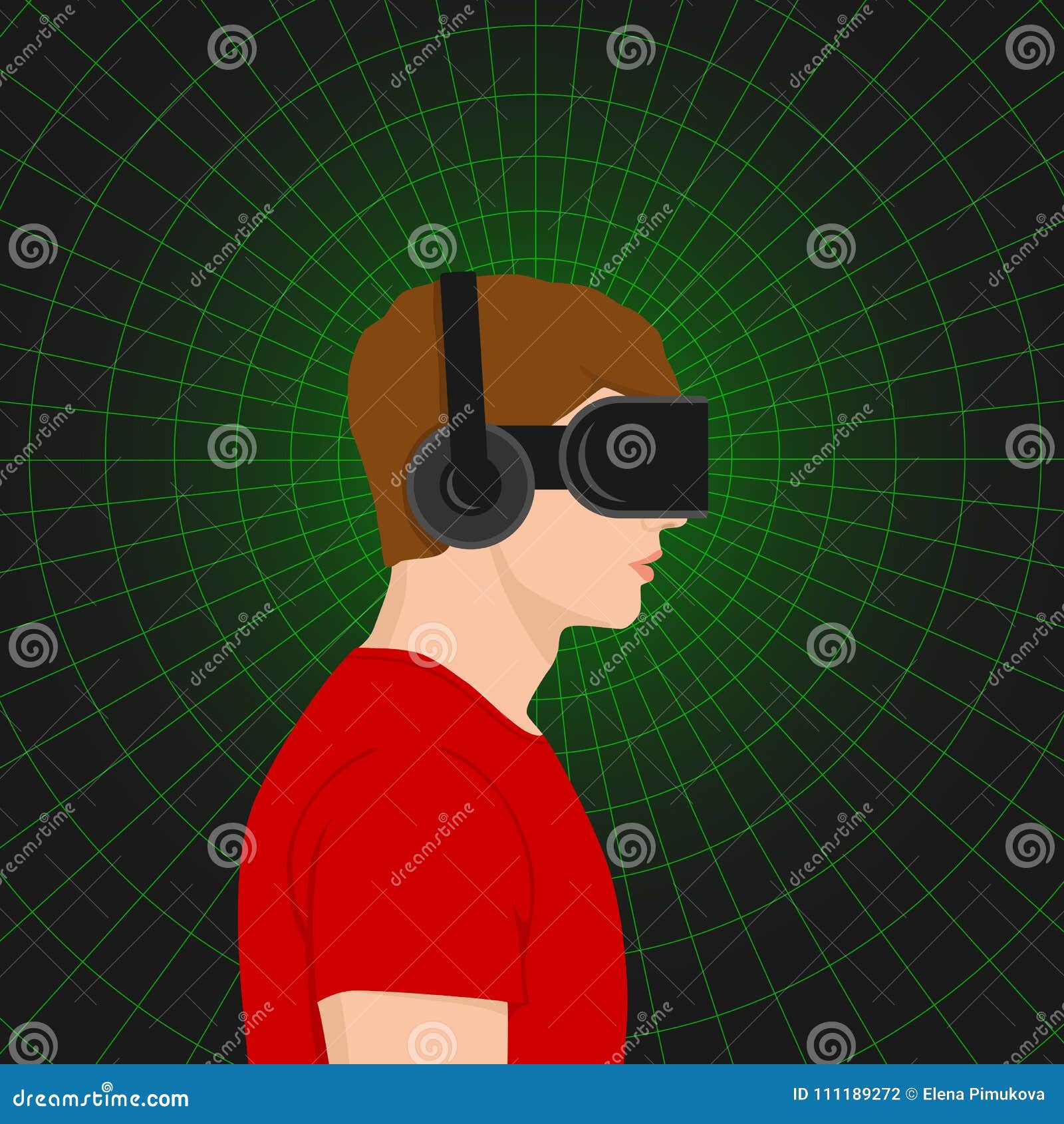 Virtual Reality or VR Glasses. Illustration. Stock Vector ...