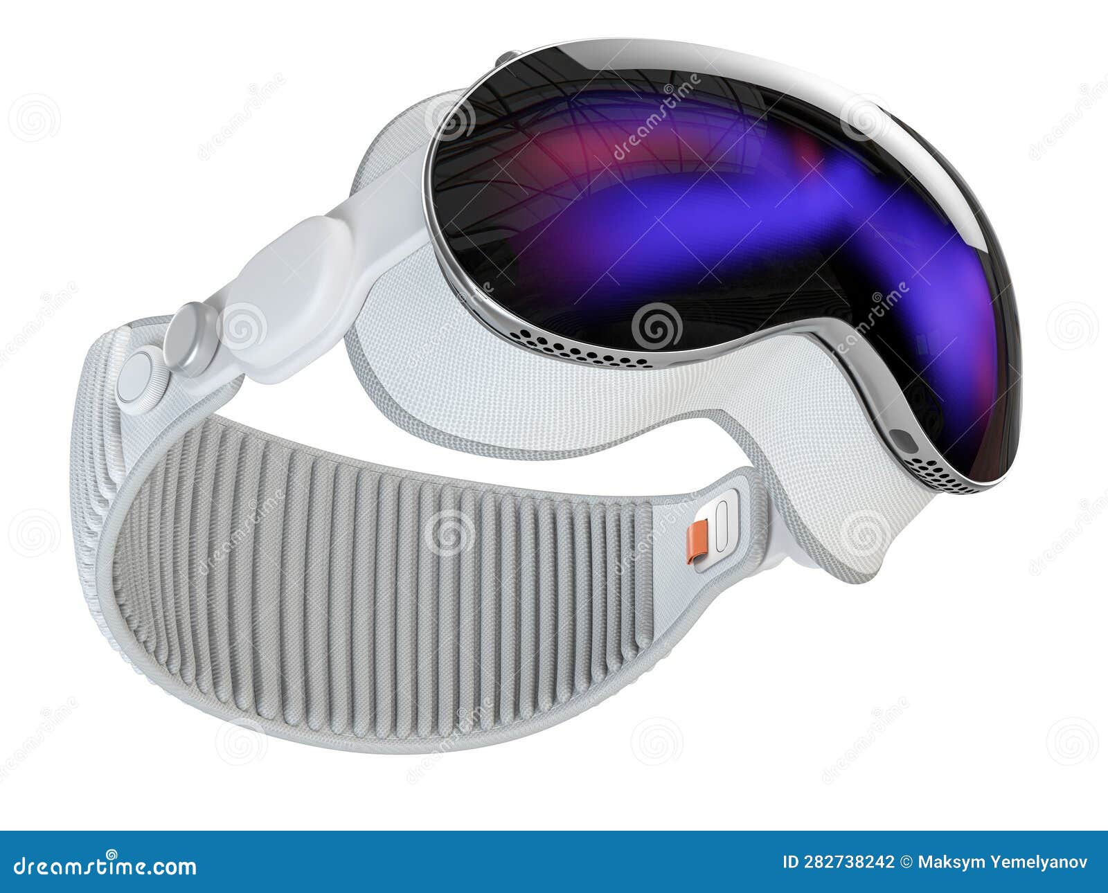 Virtual Reality VR Headset Isolated on White Background Stock ...