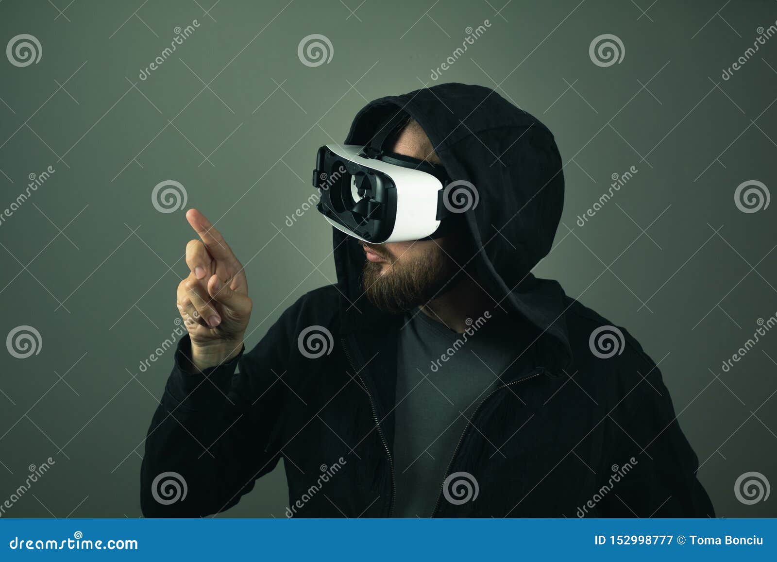 Virtual Reality Web Hacker. Identity Theft on the Internet Stock Image ...