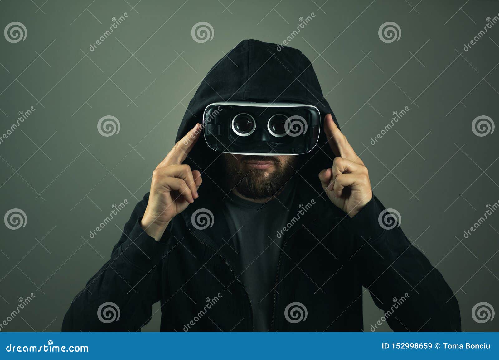 Virtual Reality Web Hacker. Identity Theft on the Internet Stock Image ...