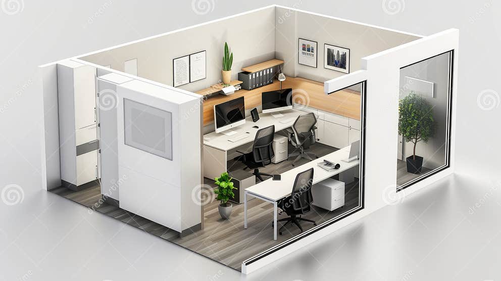 Virtual Reality Workspace Optimization Stock Illustration - Illustration of enhancement, setup ...