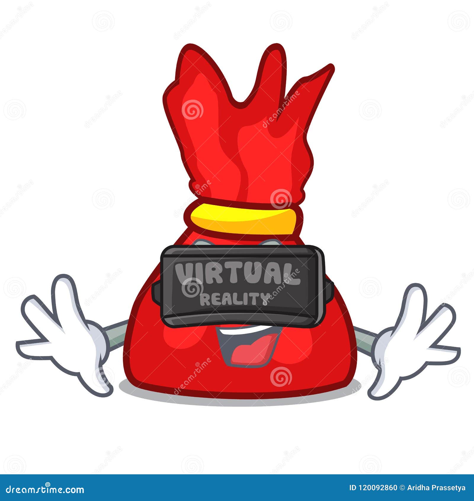 Virtual Reality Wrapper Candy Mascot Cartoon Stock Vector ...