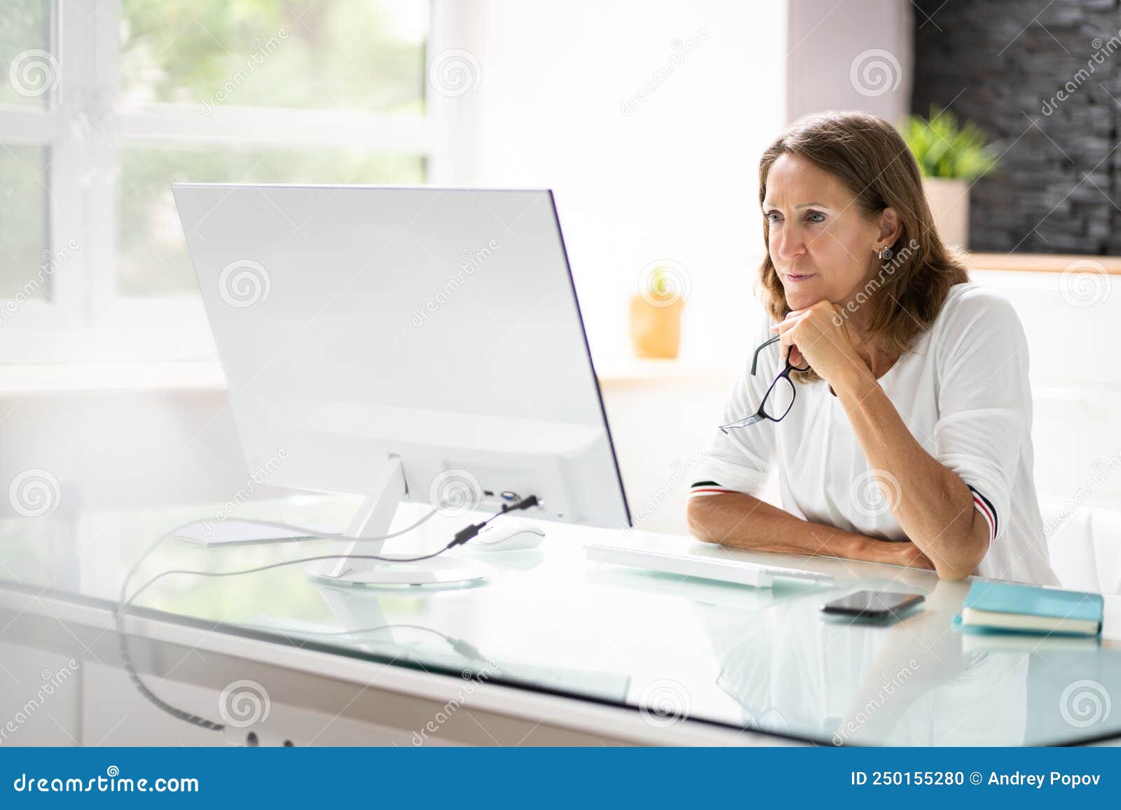 Virtual Remote Video Call with Staff Stock Photo - Image of beginning ...