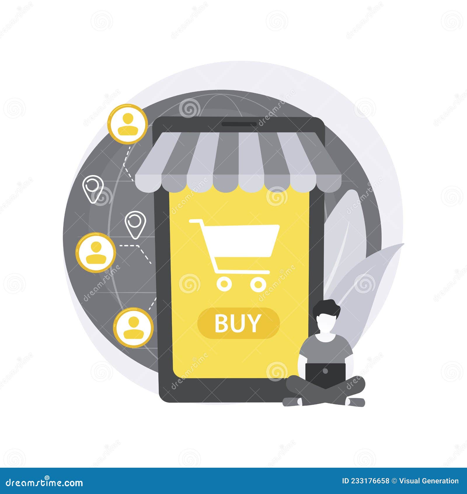 Virtual Sales Abstract Concept Vector Illustration. Stock Illustration ...