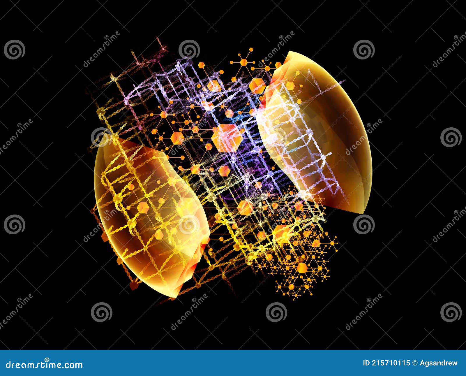 Virtual Science stock illustration. Illustration of dimensional - 215710115