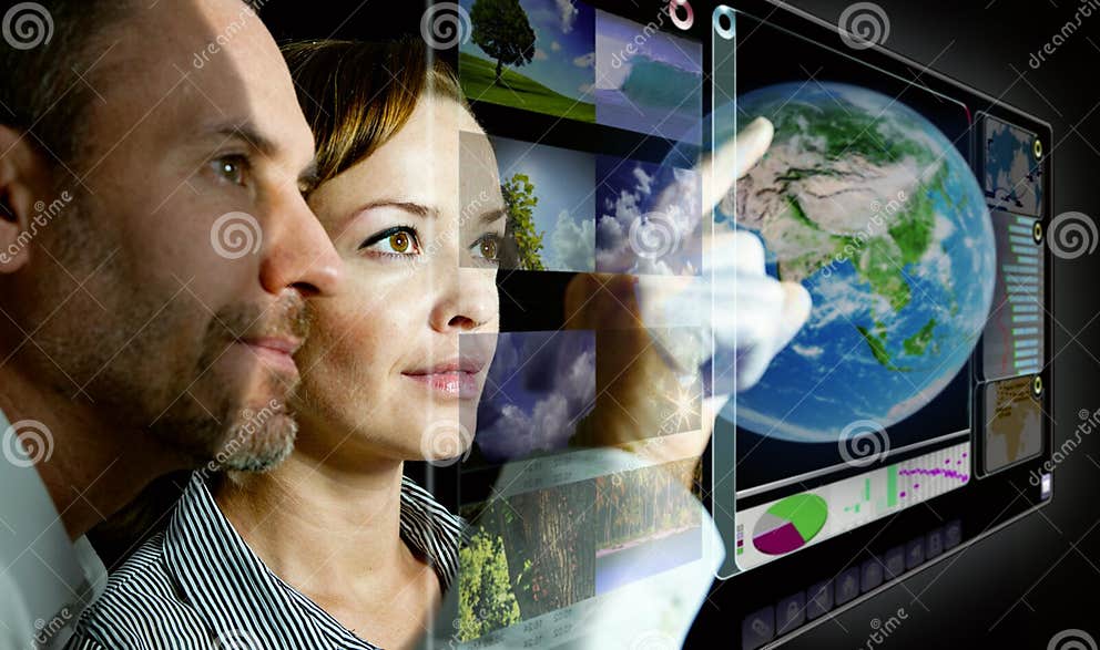 Virtual Screen 3D stock image. Image of interactive, holidays - 17223759