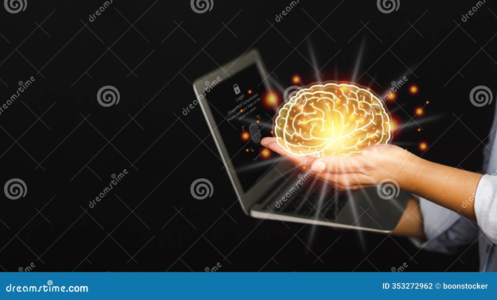 The Virtual Screen of the Brain on the Palm. Deep Learning. Machine ...