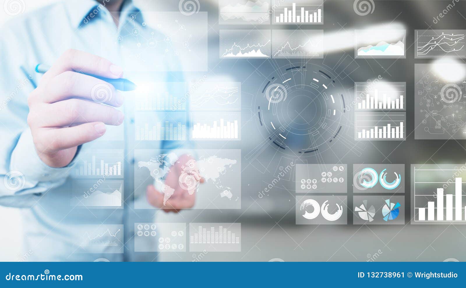 Virtual Screen Business Intelligence Dashboard, Analytics and Big Data ...