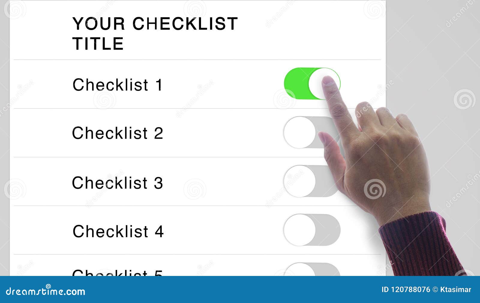 Virtual on-screen Checklist Stock Photo - Image of right, business ...