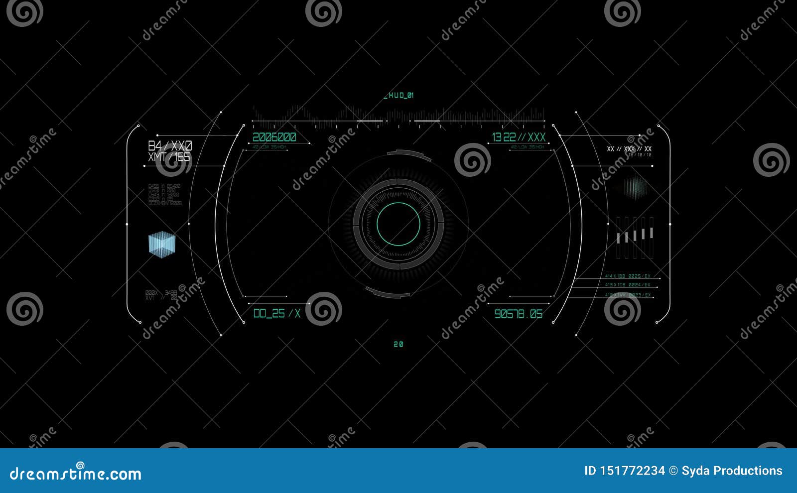 Virtual Screen Projection Over Black Background Stock Footage - Video ...