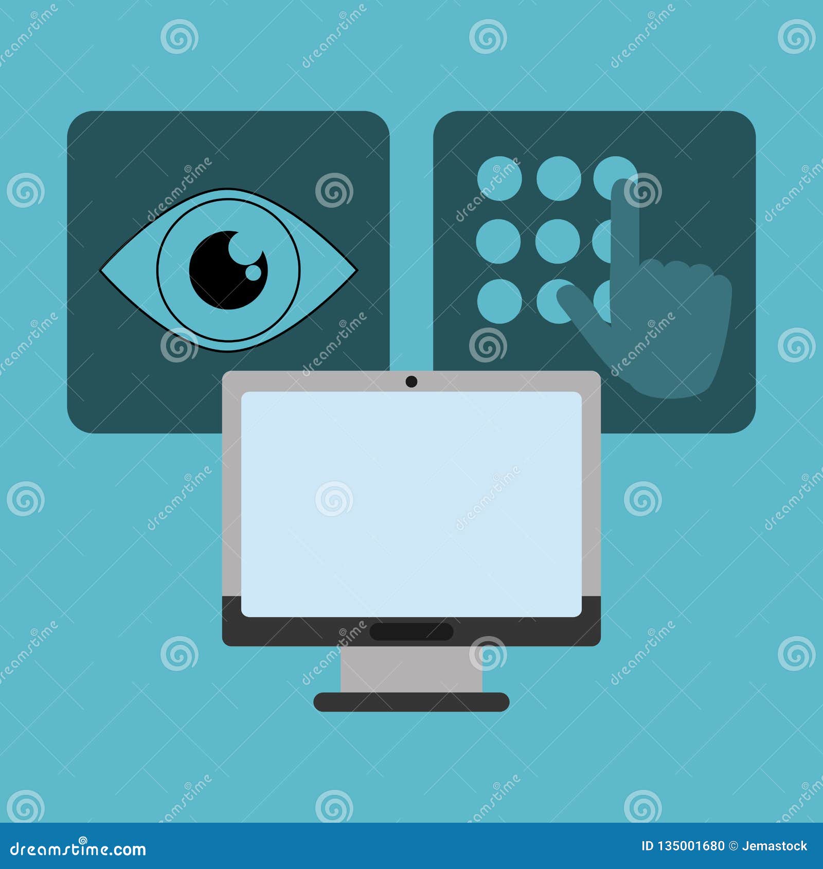 Virtual Security System Icons Image Stock Vector - Illustration of ...