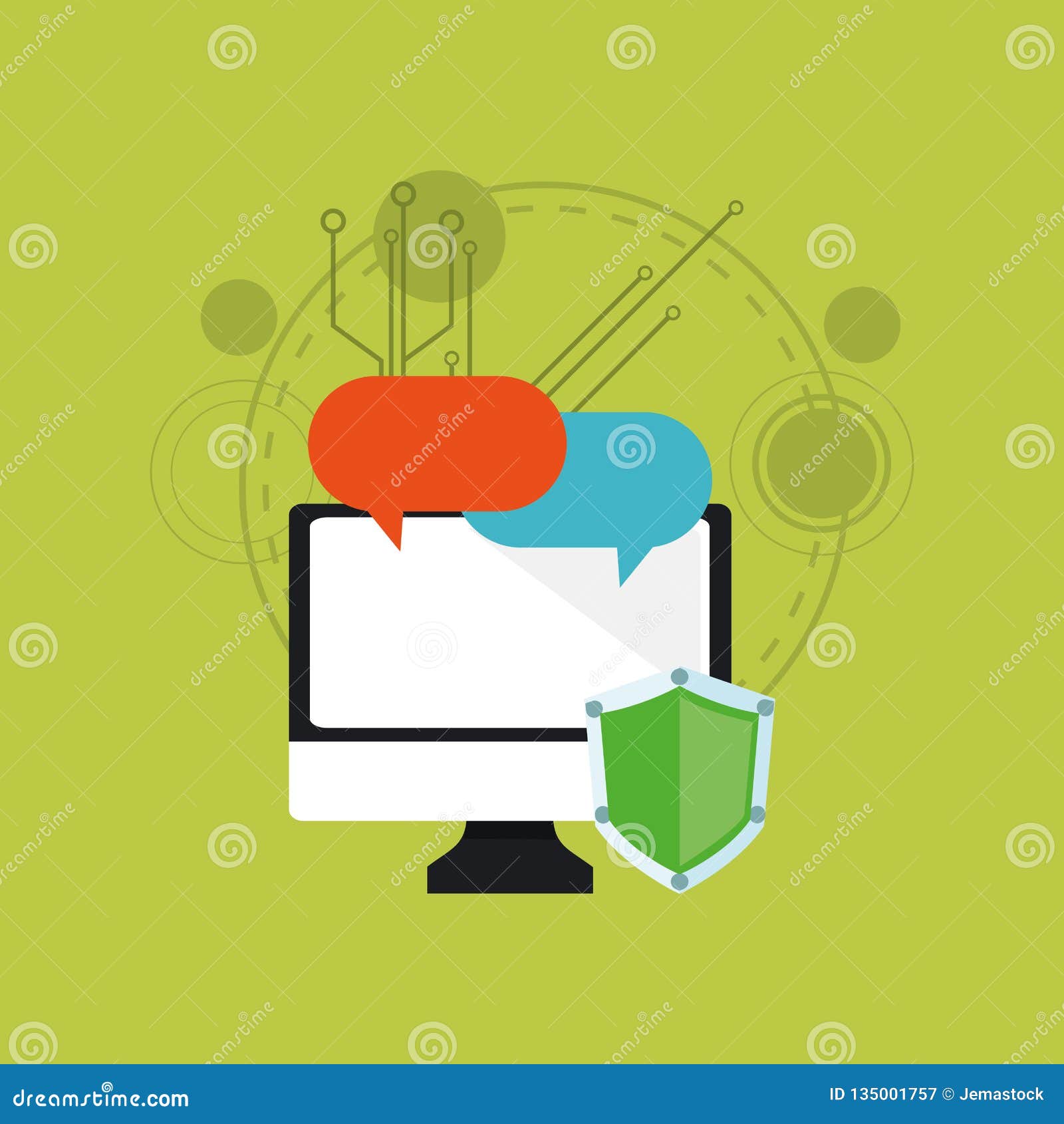 Virtual Security System Icons Image Stock Vector - Illustration of ...