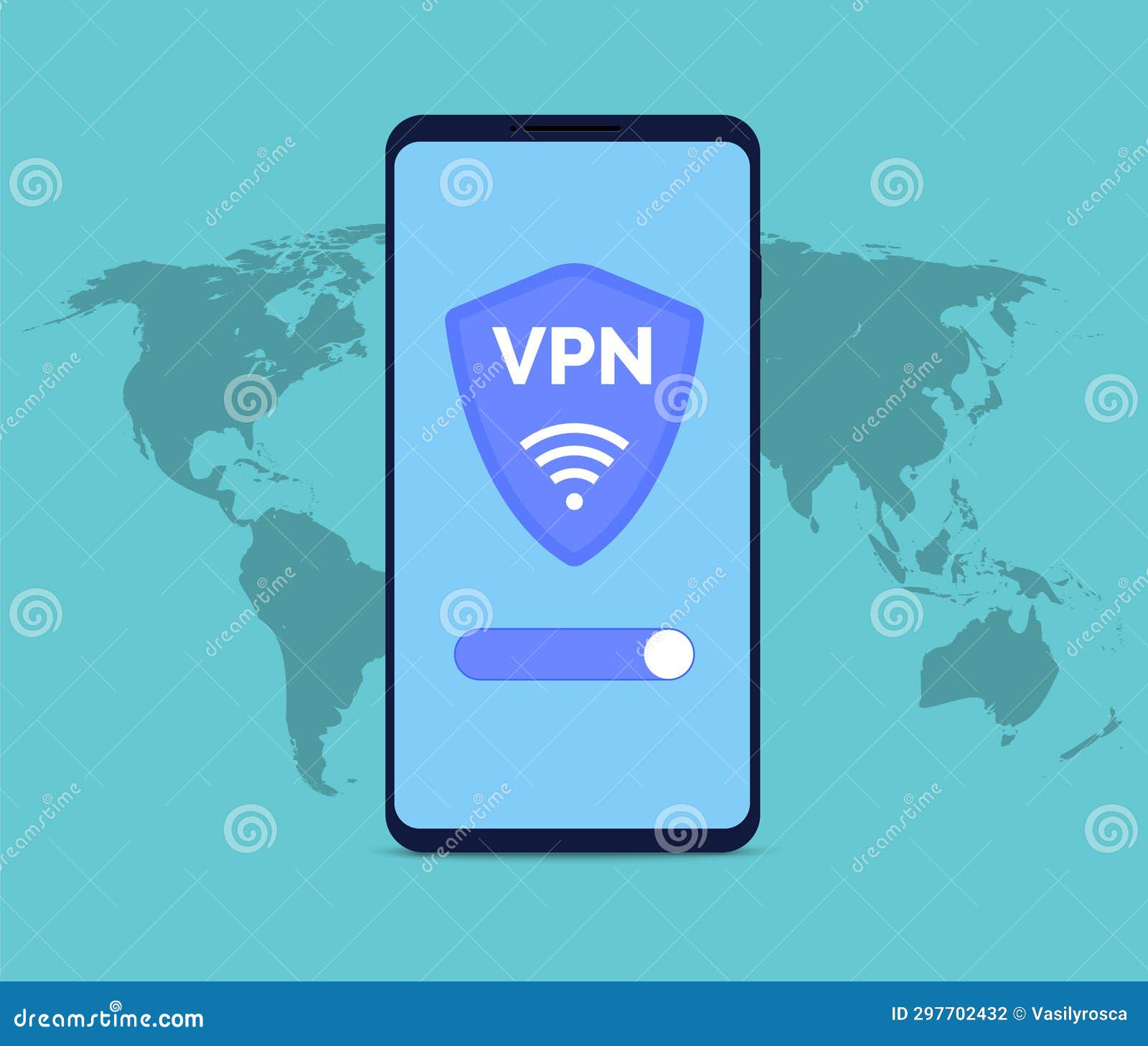 Virtual Server Vpn Network Line Icon. Wifi Private Protect Vector ...