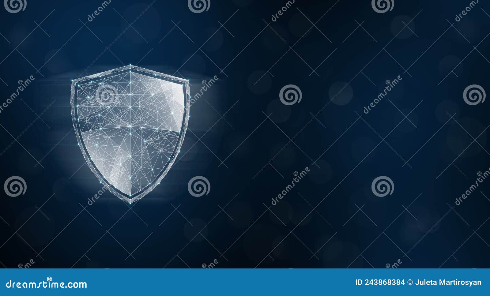 Virtual Shield from the Network. Cyber Security Concept Stock ...