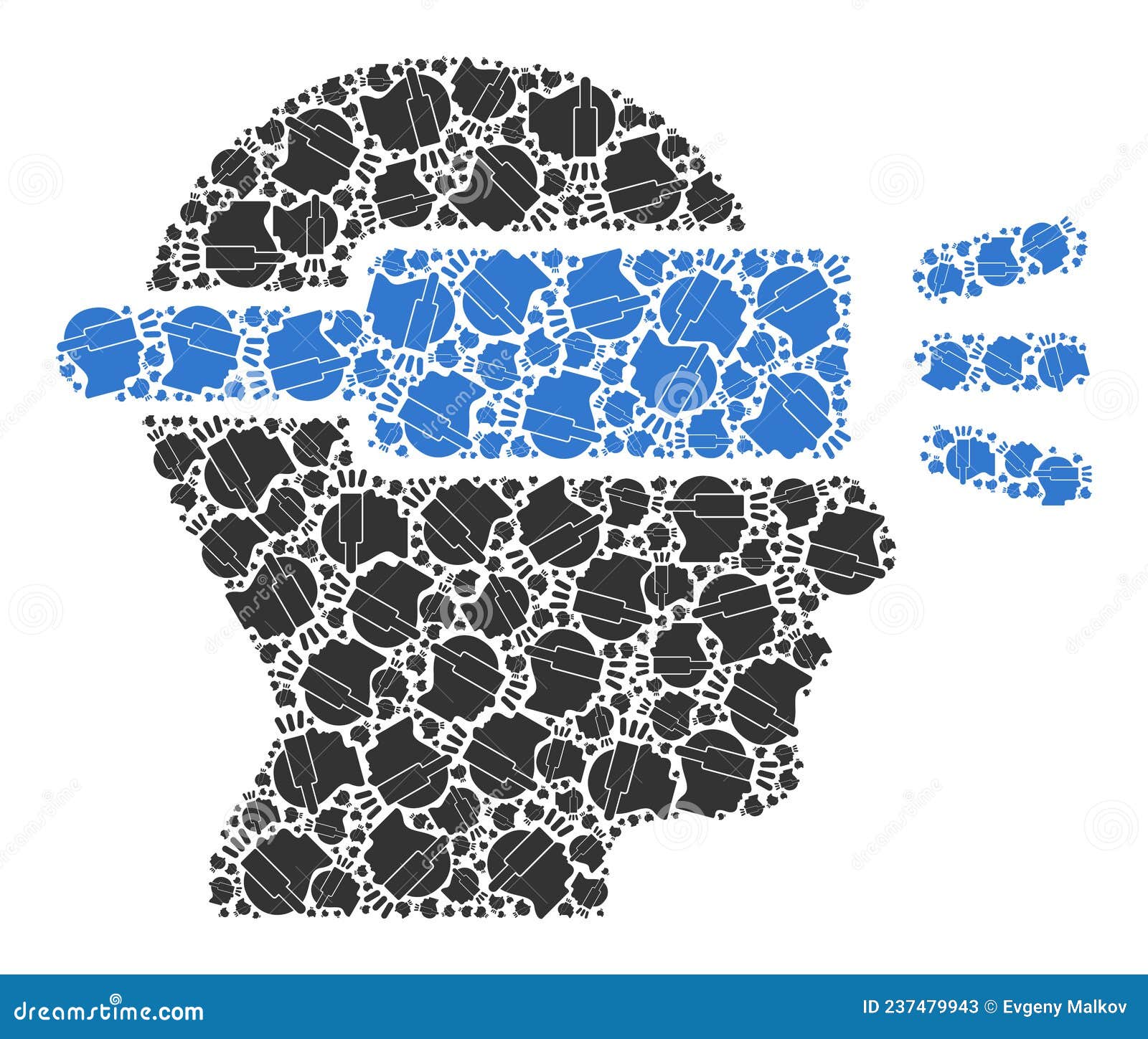 Virtual Simulation Recursive Icon Composition of Self Icons Stock ...