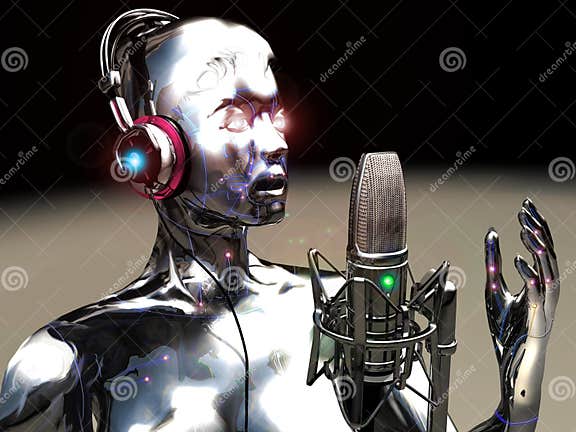 Virtual singer stock illustration. Illustration of eyes - 24292477