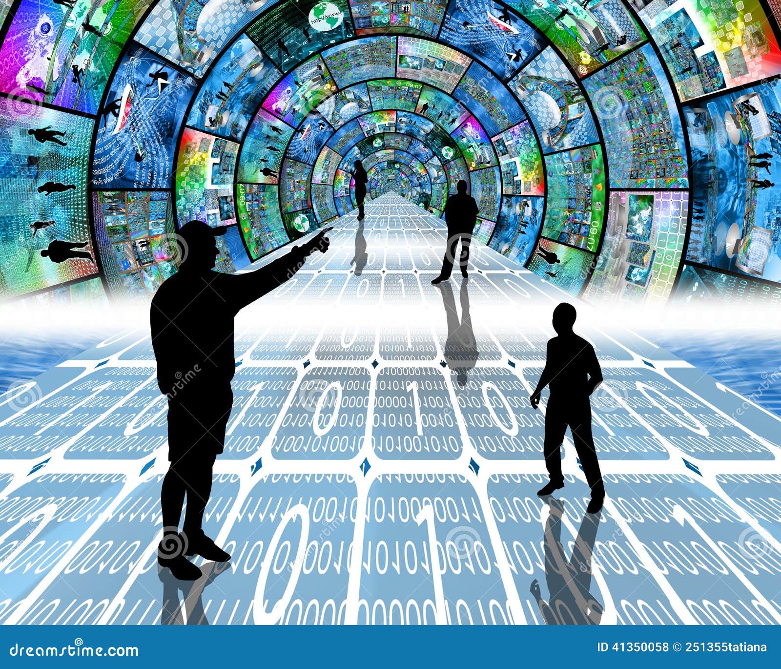 Virtual space stock illustration. Illustration of high - 41350058