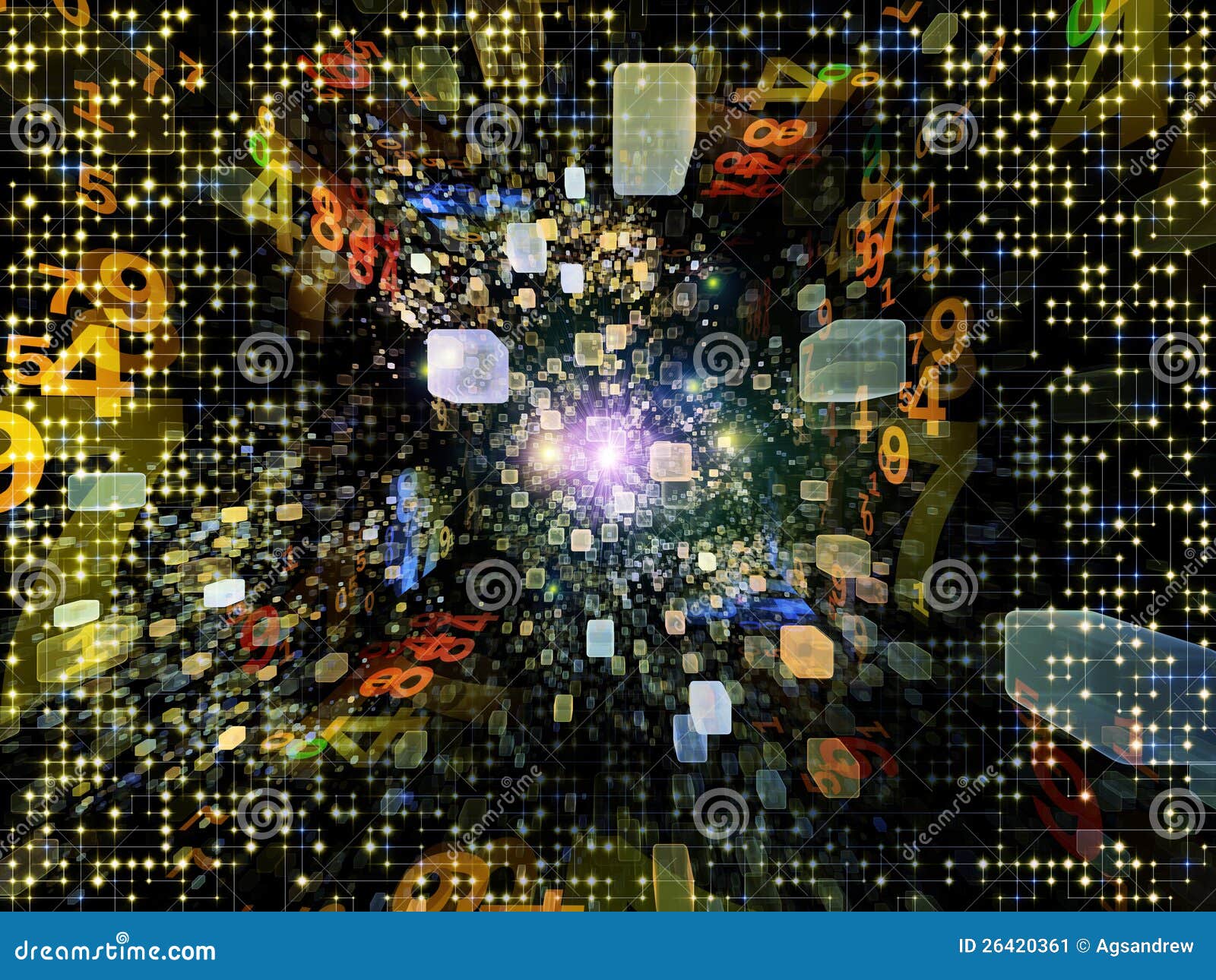 Virtual Space Background stock illustration. Illustration of artwork ...