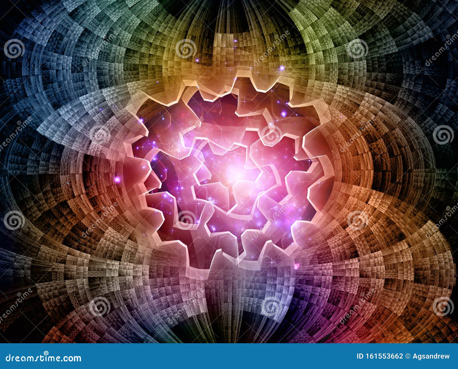 Virtual Space Geometry stock illustration. Illustration of rendering ...