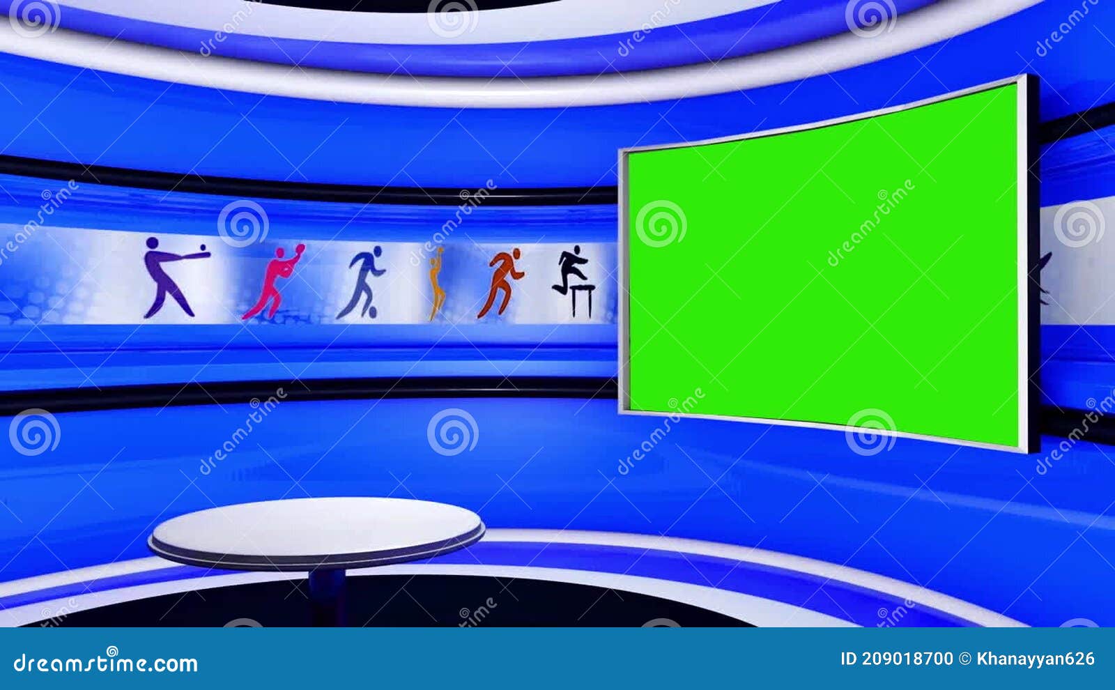 Virtual Sports Studio Set Background Stock Footage - Video of ...