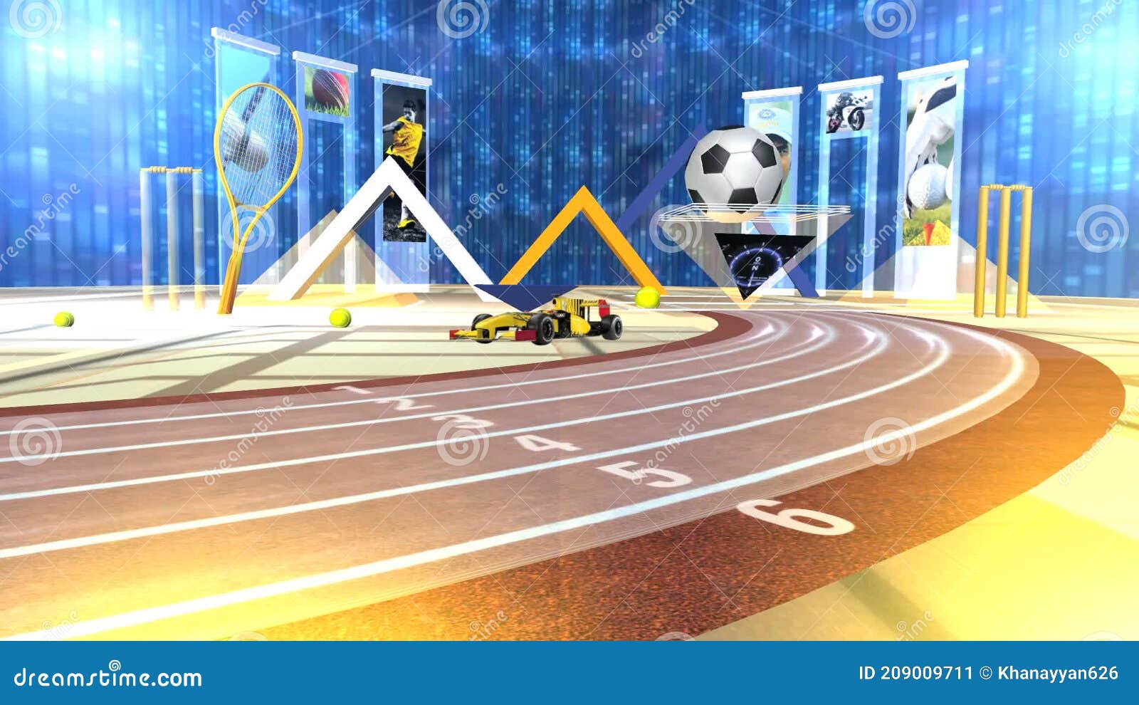 Virtual Sports Studio Set Background Stock Video - Video of motion ...