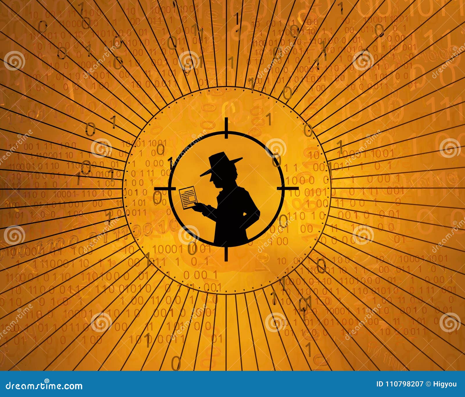 Virtual Spy Target stock illustration. Illustration of target - 110798207
