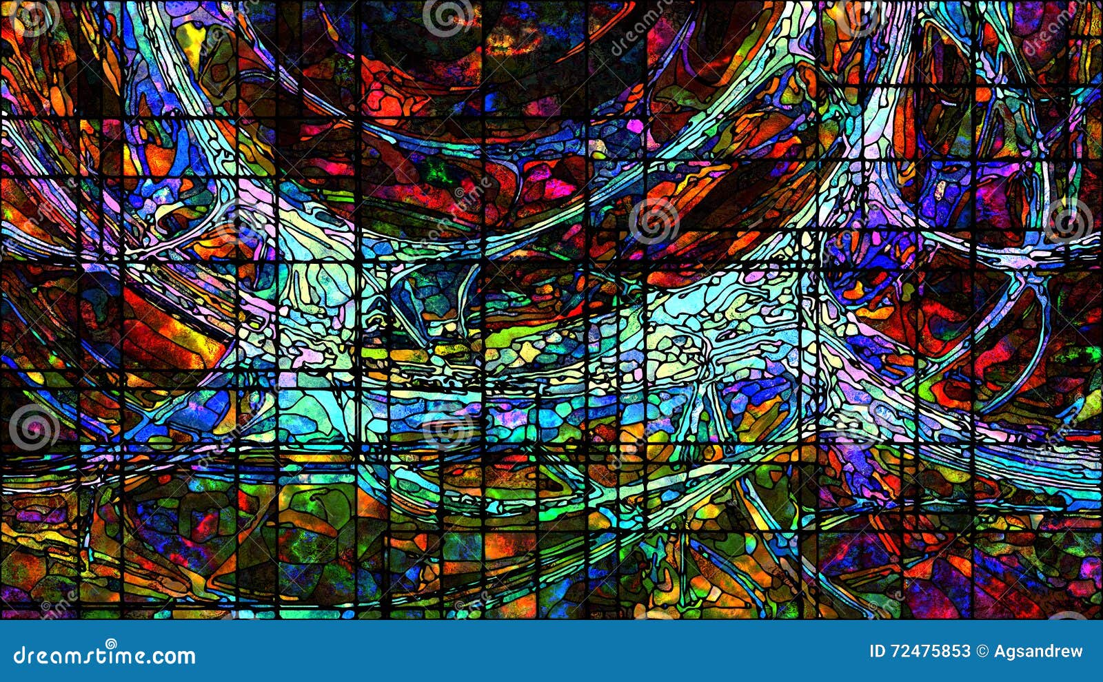 Virtual Stained Glass stock illustration. Illustration of concept ...