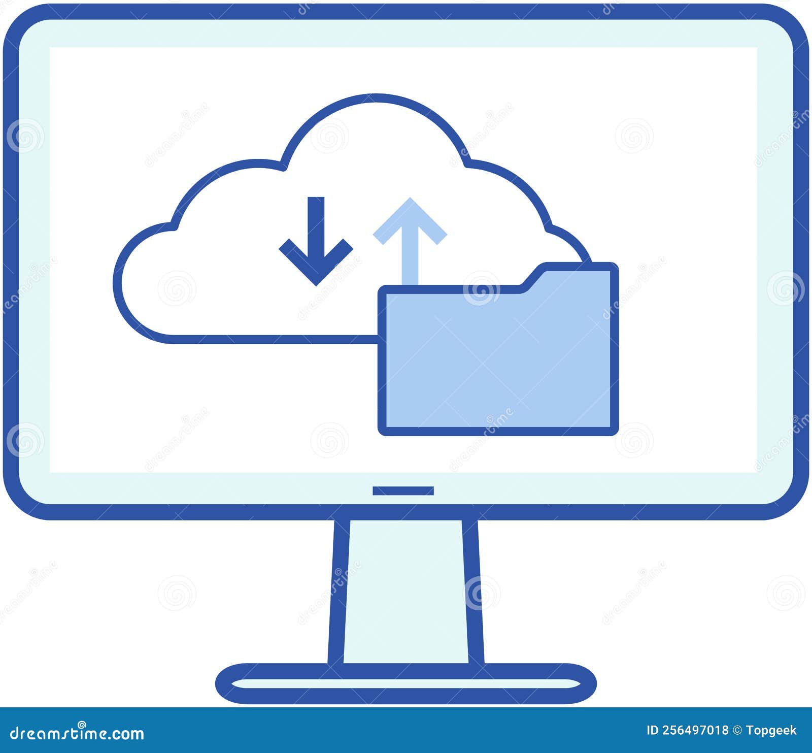 Virtual Storage Icon On Computer Screen Service For Saving Personal Data Program For Uploading
