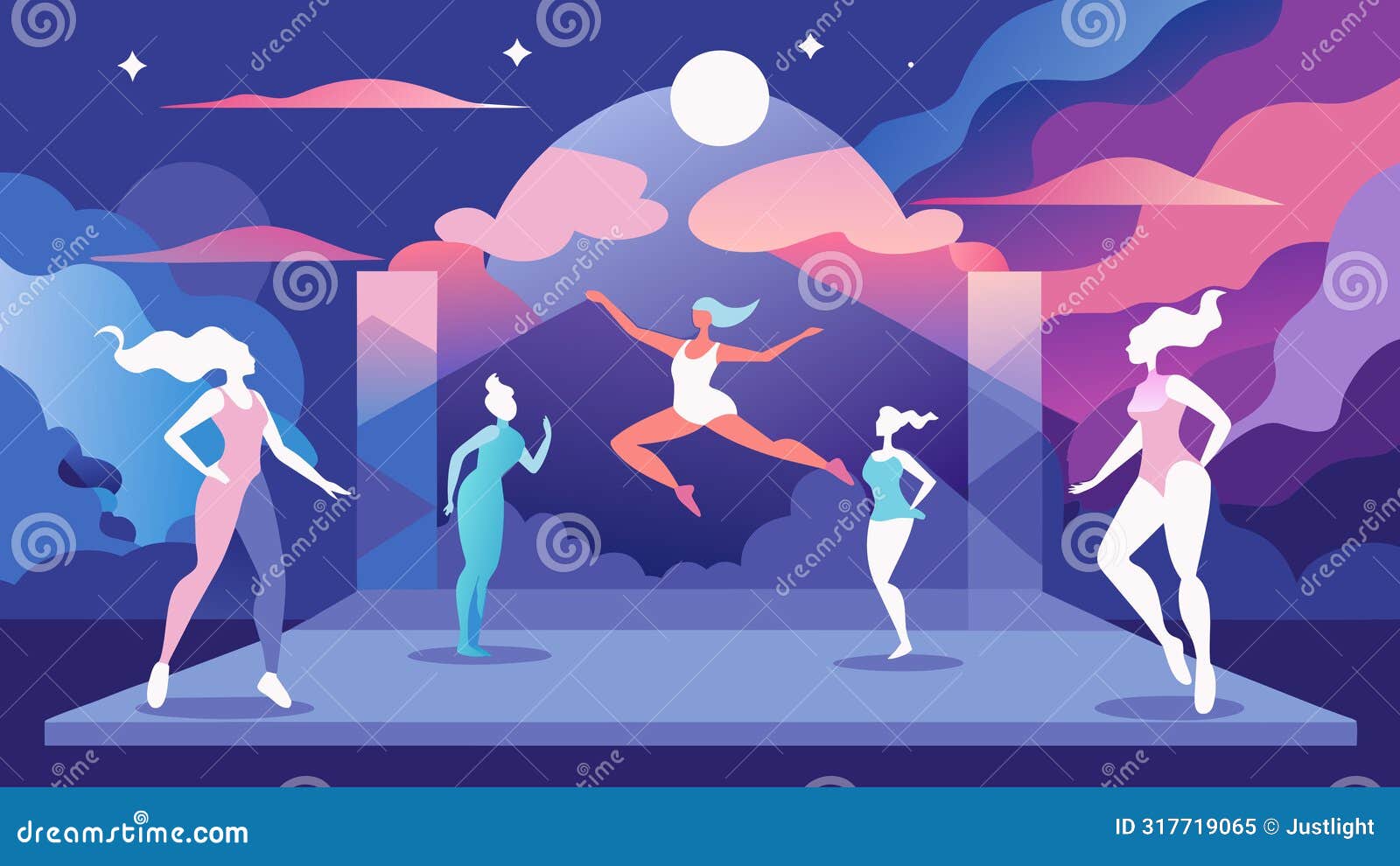 The Virtual Studio is Blanketed in a Dreamy Haze As Dancers Perform a ...