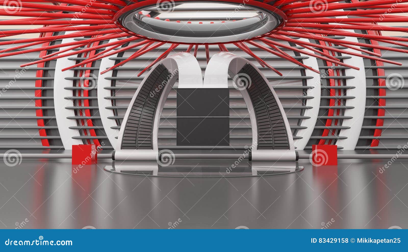 Virtual Studio Set 3D Rendering Stock Illustration - Illustration of ...