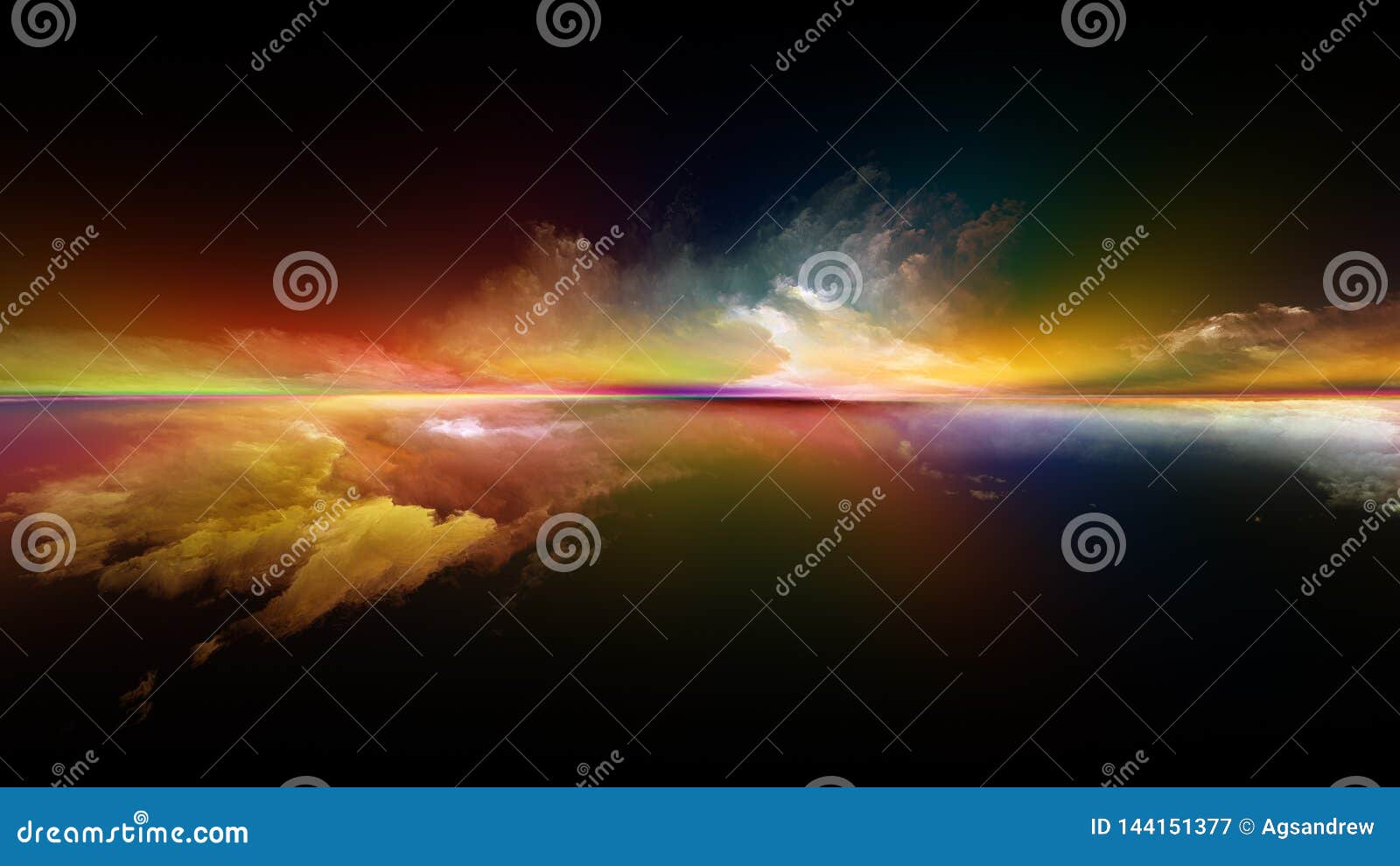 Virtual Sunset stock illustration. Illustration of dawn - 144151377