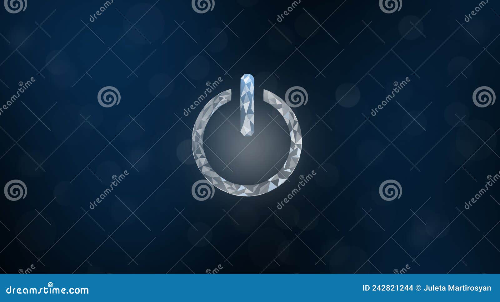 Virtual Switch on a Dark Blue Background Stock Illustration ...