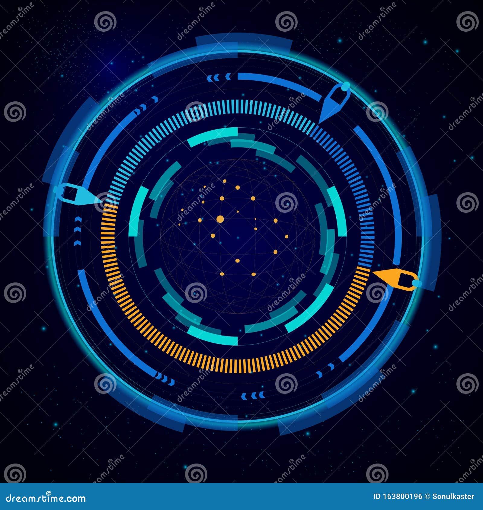Virtual Target, Digital Eye HUD UI, Futuristic Interface, Space Radar ...