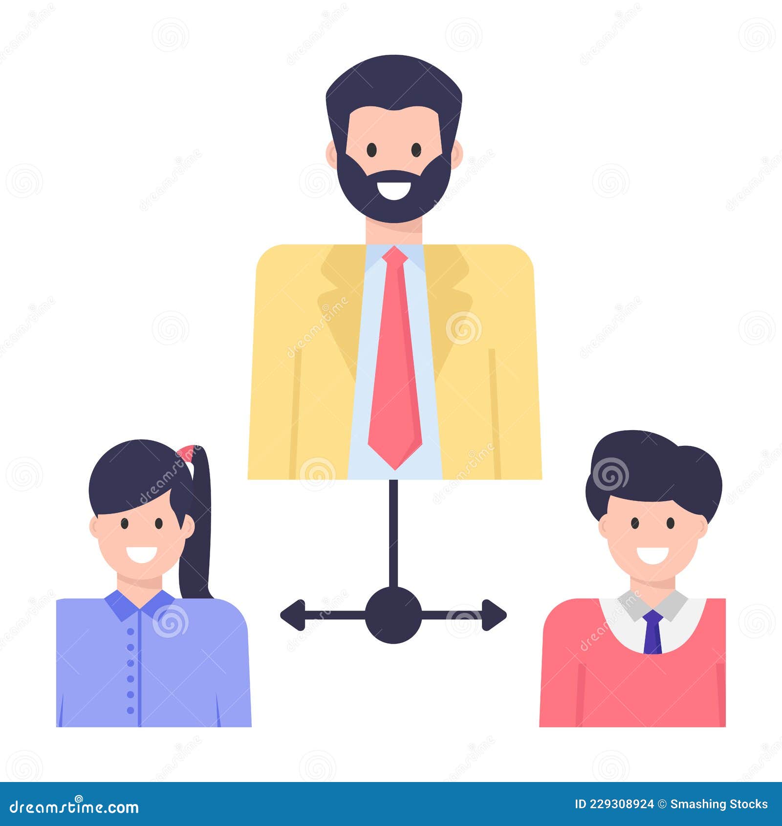 Virtual Teacher stock vector. Illustration of tutor - 229308924