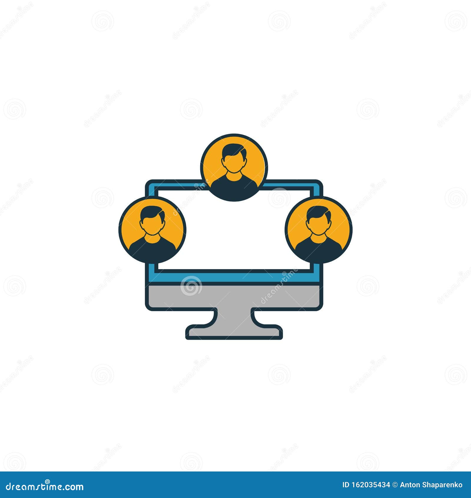Virtual Team Icon. Simple Element from Project Management Icons ...