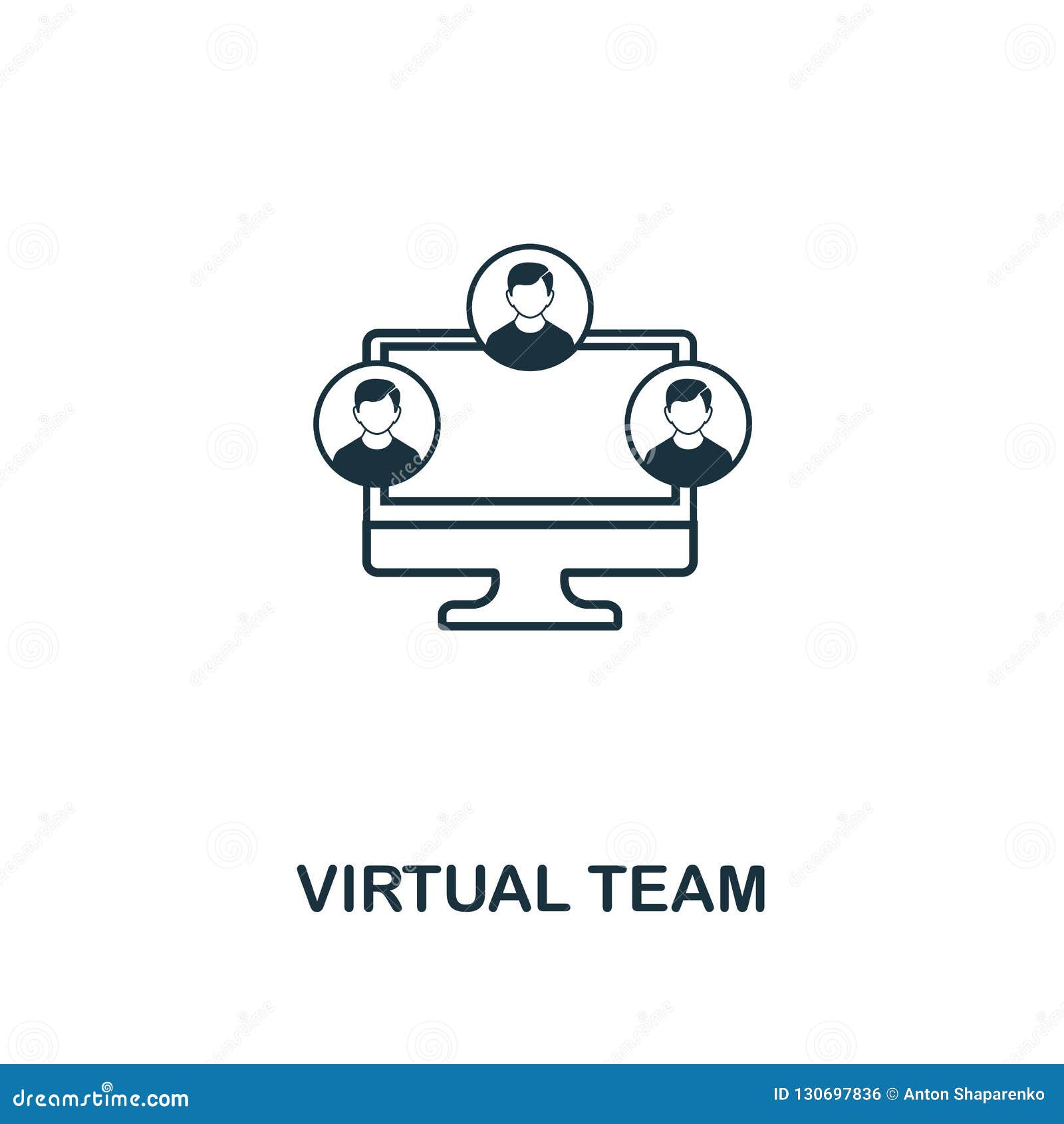 Virtual Team Outline Icon. Premium Style Design from Project Management ... Virtual Team Outline Icon. Premium Style Design from Project Management ...