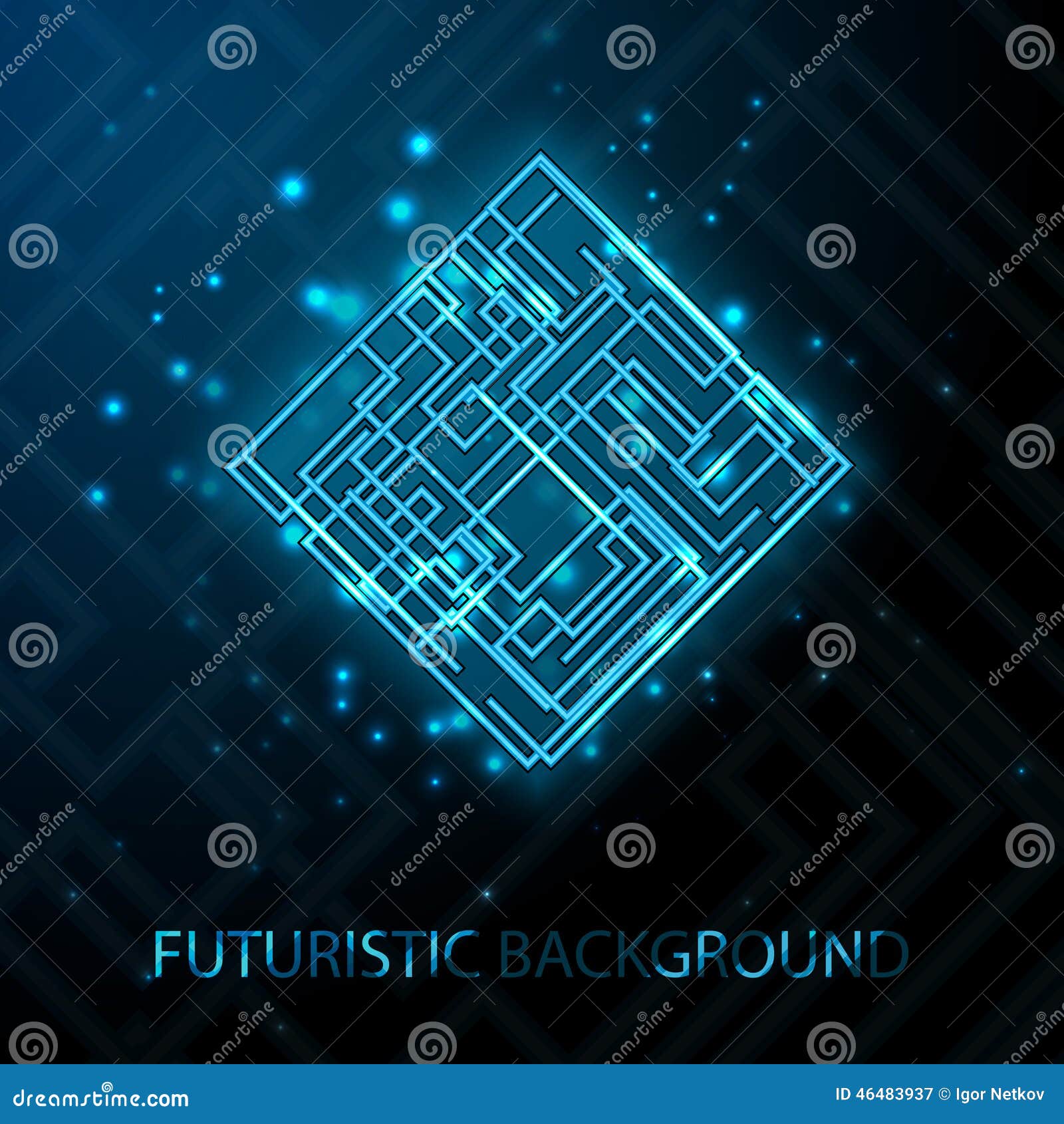 Virtual Technology Background Stock Vector - Illustration of digital ...