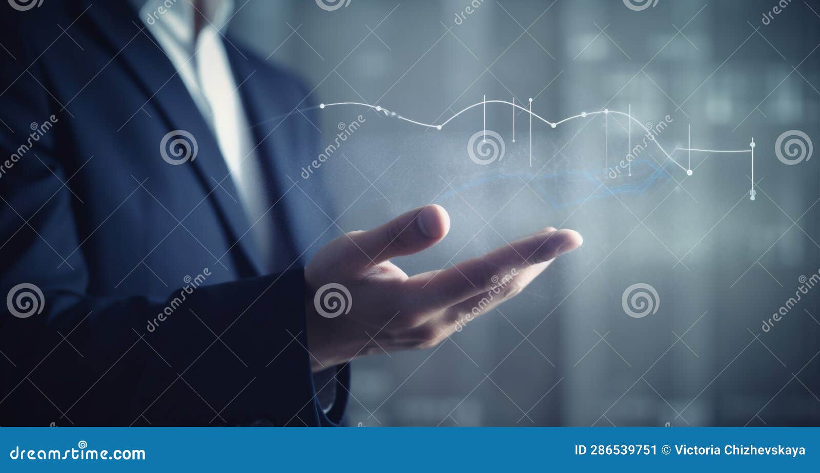 Cyberspace Hand Virtual Background Stock Photo | CartoonDealer.com ...