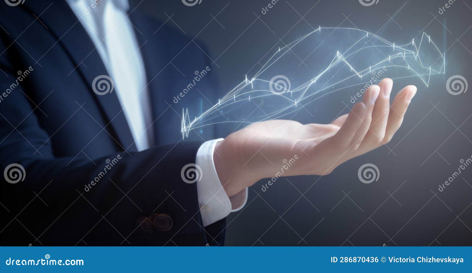 Virtual Technology Hand Cyberspace Analysis Graph Concept Business ...