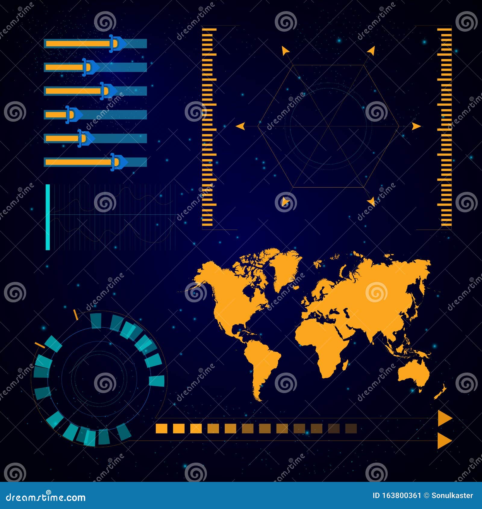 Futuristic Interface Map