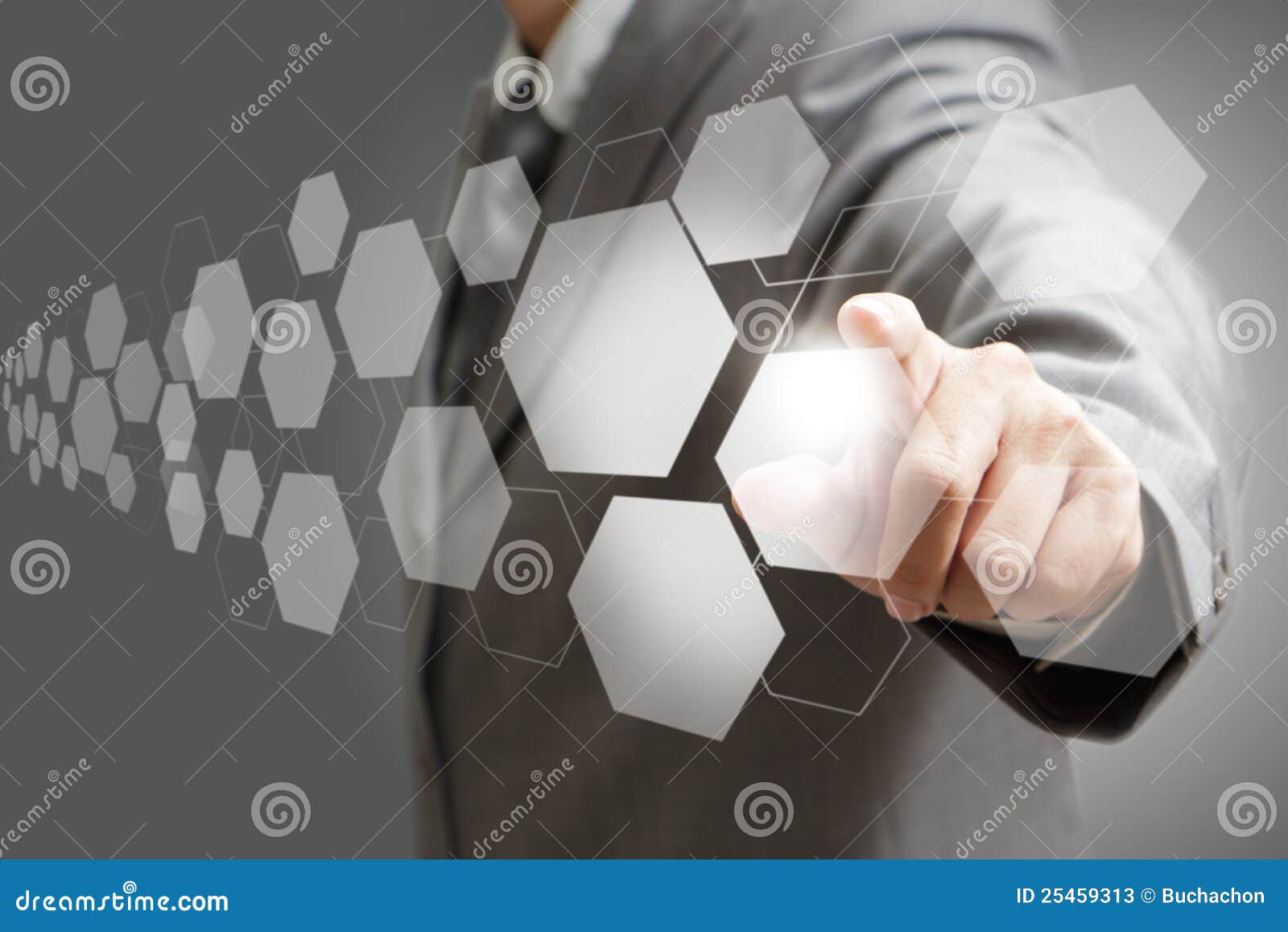 Virtual Touch Screen Interface Stock Image - Image of generation ...