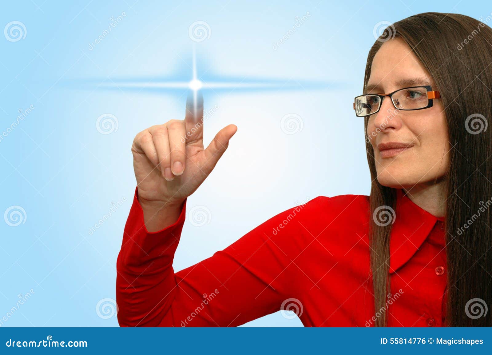 Virtual Touch Screen Interface Stock Photo - Image of metaphor, push ...