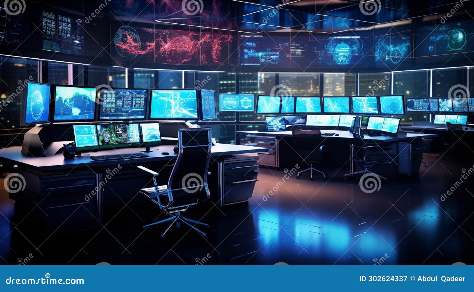 A Virtual Trading Floor Simulated on Multiple Screens in a High-tech ...