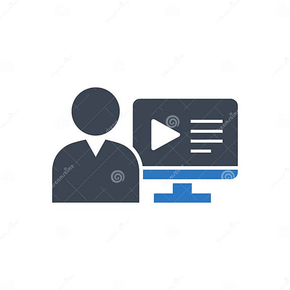 Virtual Training Icon stock vector. Illustration of symbol - 361529020