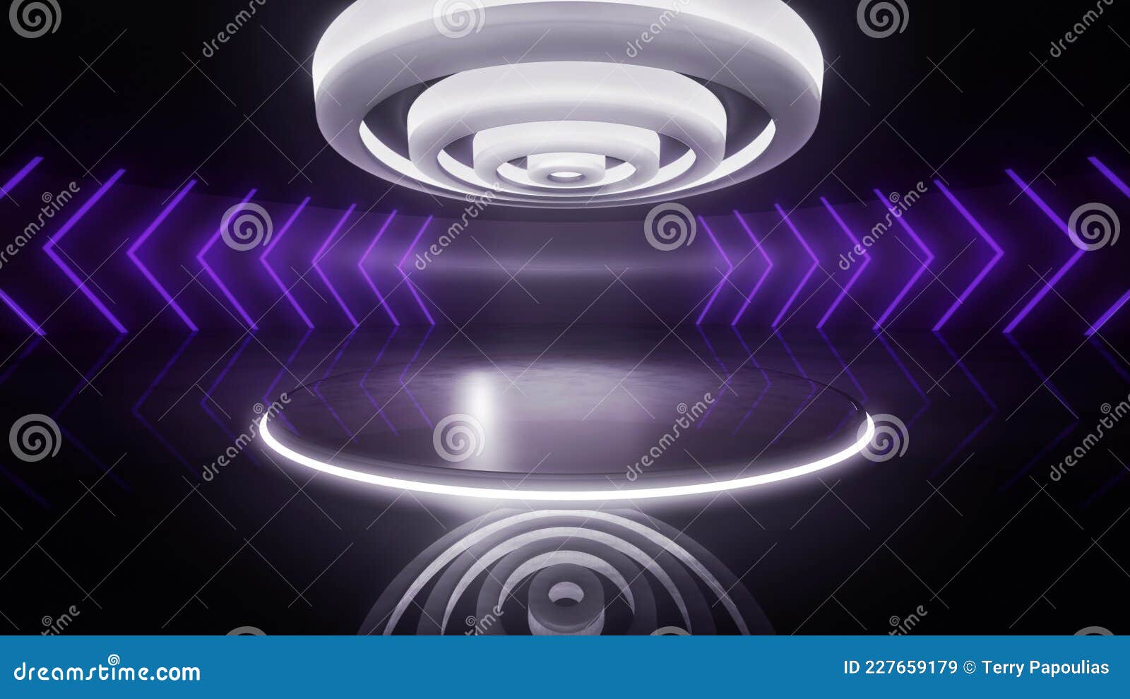 Virtual TV Studio Backdrop With Neon Light Bars. Ideal For Artistic Tv ...