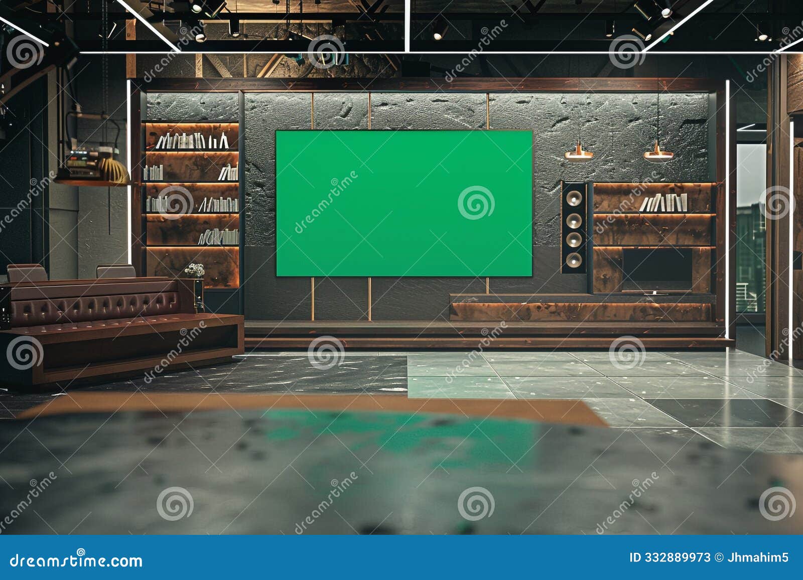A Virtual TV Studio Set with a Green Screen Background is a Versatile ...