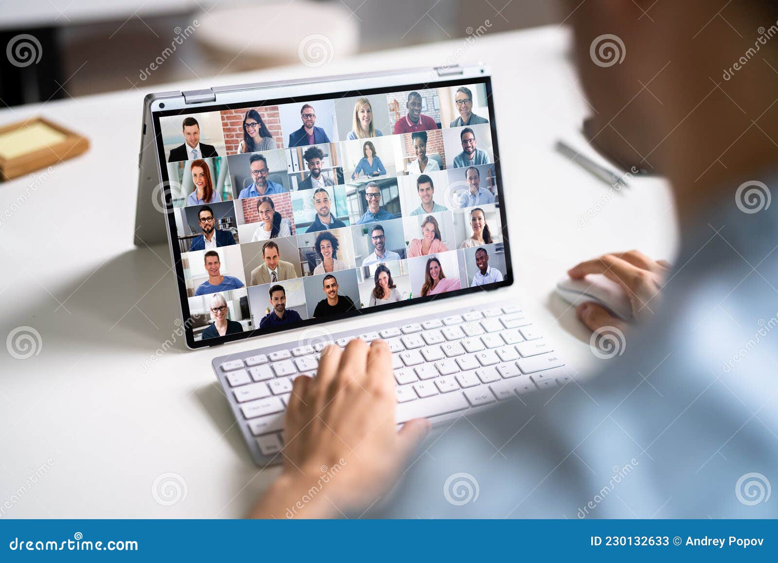 Virtual Video Conferencing Call Stock Image - Image of manager, chat ...