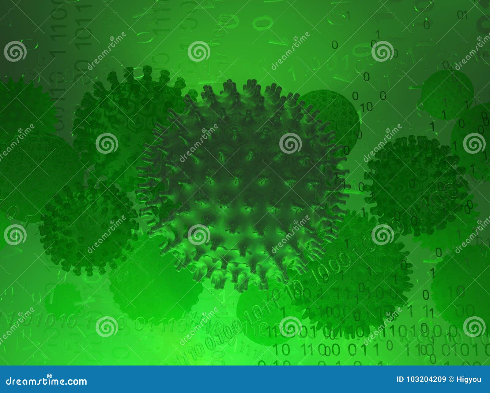 Virtual Virus Sphere stock illustration. Illustration of spore - 103204209